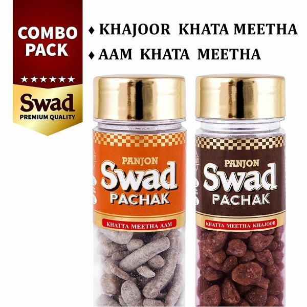 Panjon Swad Mouthfreshener Mukhwas |Khatta Meetha Aam & Khatta Meetha Khajoor | 2 bottle - JioMart