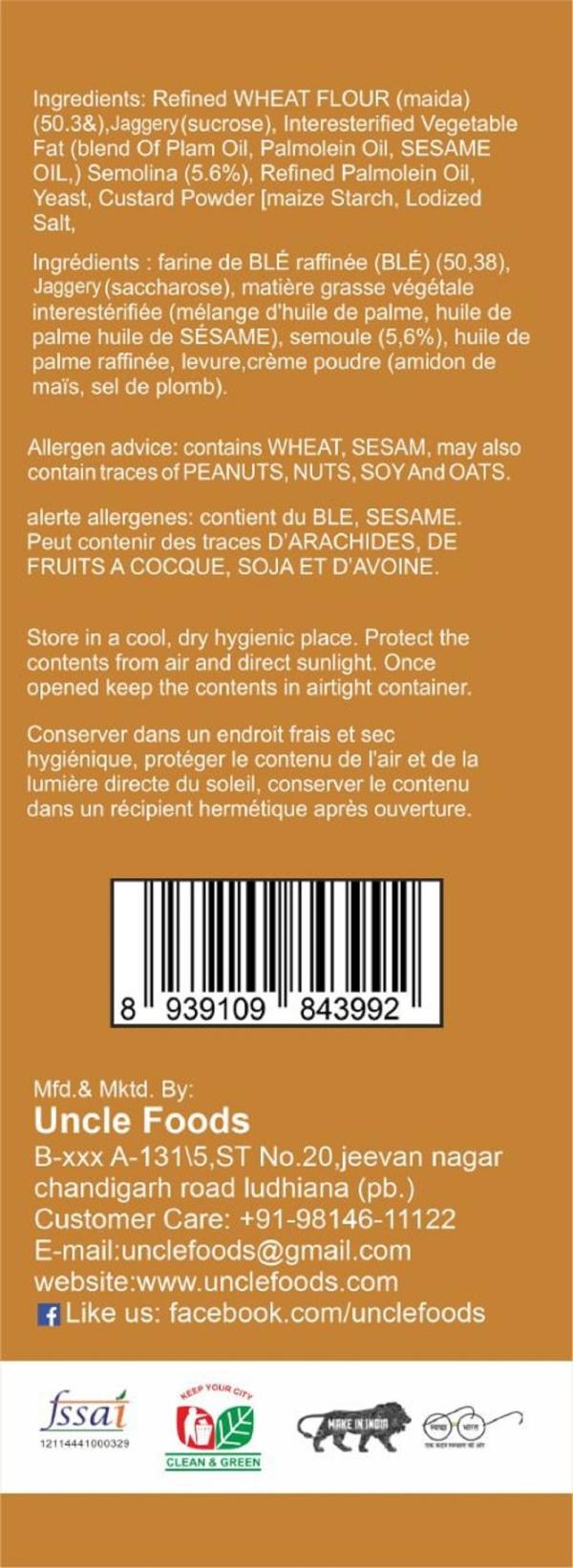 Mr UNCLE PREMIUM QUALITY GUR RUSK (600 gm) - JioMart