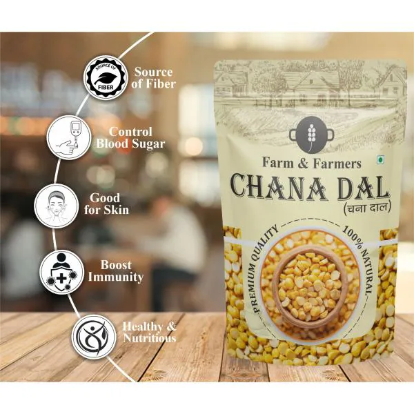 FARM & FARMERS 100 % Natural Premium Quality Chana Dal - (1kg) - JioMart