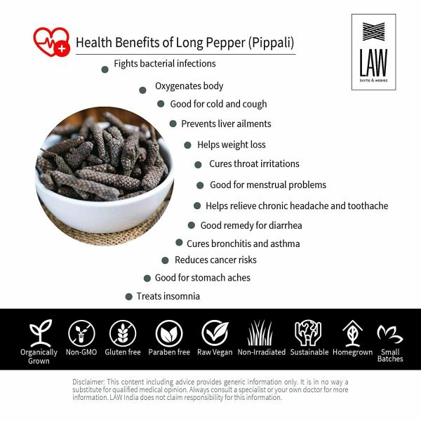 looms & weaves - Ground Long Pepper/Thippili/Pipali Powder - 50 gm ...