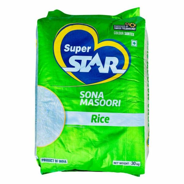 STAR 555 Sona Masoori Rice Pouch - 30 Kg | Naturally Aged Rice | Rice ...