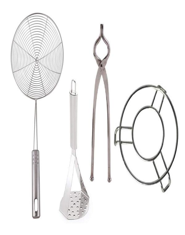 Wofier Masher Steel Kitchen Pakad Tool And Kadhai Pot Stand - JioMart