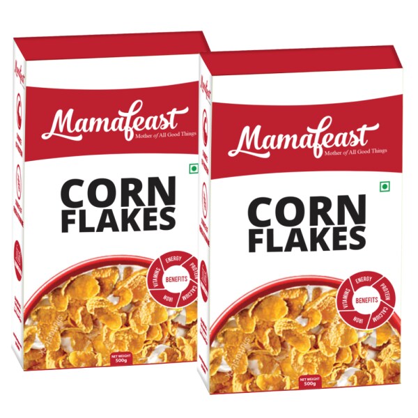 Mamafeast Cornflakes Pack Of 2 Of 500G Morning Breakfast Cereals Low ...