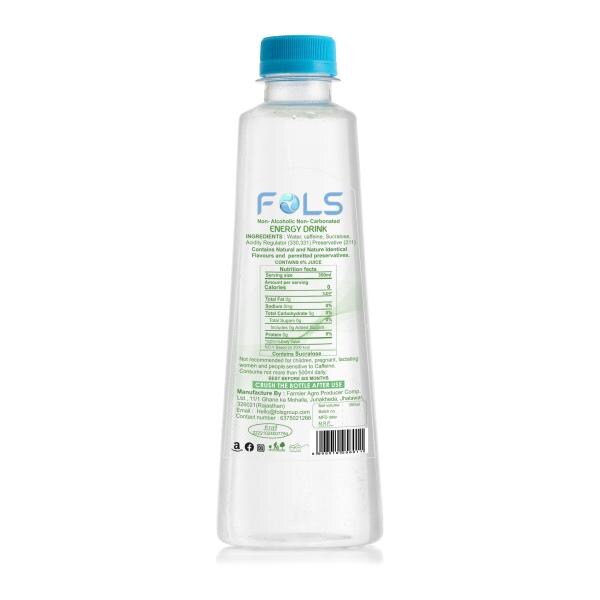 FOLS FLAVOURED WATER | ENERGY DRINK | GREEN APPLE + CAFFEINE WATER | 6 ...