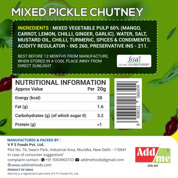 Add me Achar Mixed Pickle 12gm Sachet Each Mix achar 240 Sachet 2880 ...