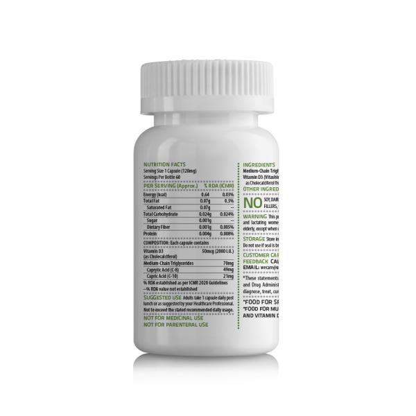 Unived Plant-Based Vegan Vitamin D3 Capsules 60 Capsules - JioMart