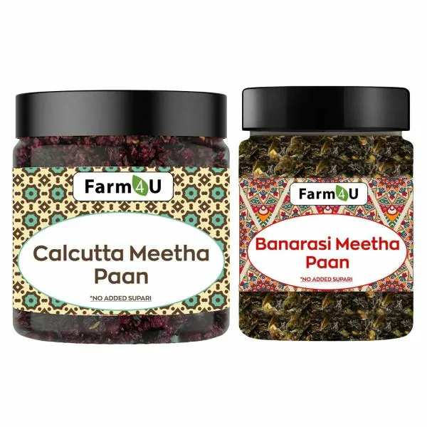 FARM4U (Pack of 2) Premium Banarasi Meetha Paan& Calcutta Meetha Paan ...