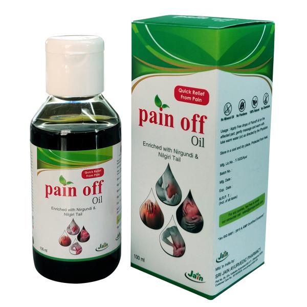 Jain Pain Off Oil For Pain In Body Back Knee Legs 100 ml - JioMart