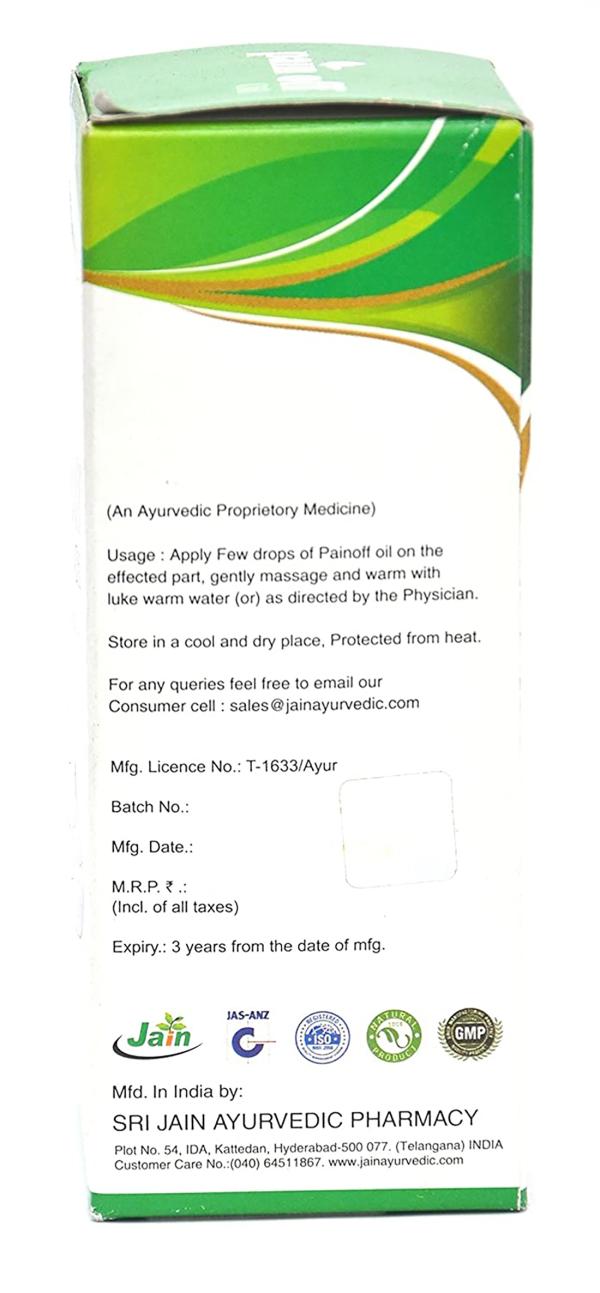 Jain Pain Off Oil For Pain In Body Back Knee Legs 100 ml - JioMart
