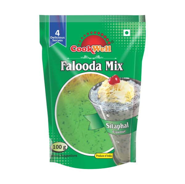 Cookwell Falooda Sitaphal| Instant Falooda Mix| Pack of 4 (100g) each ...
