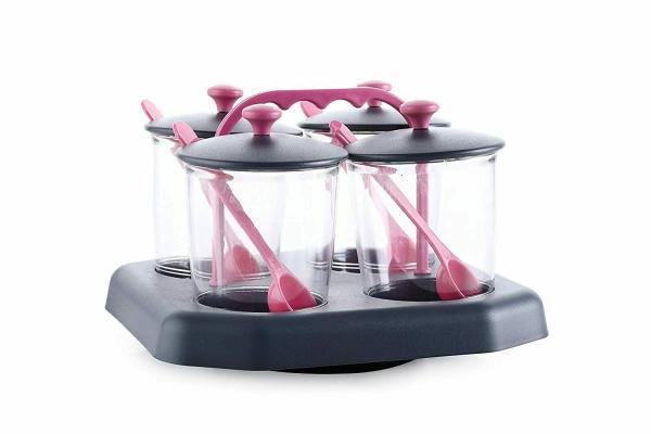 OLIX Pickle Stand Set Multipurpose Pickle Jar for Dining Table 4 Piece ...