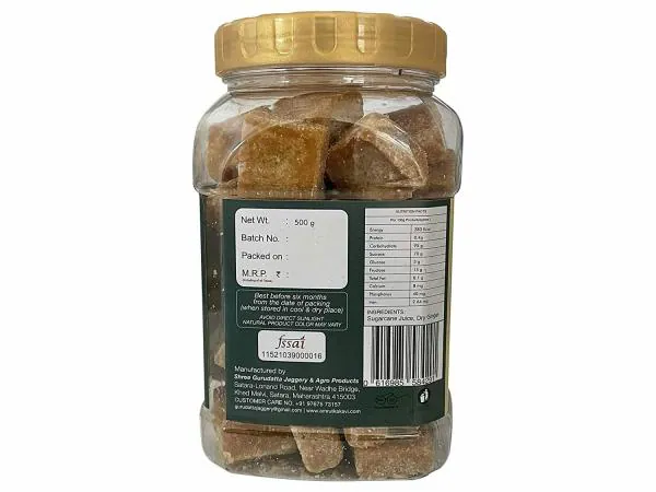 Amrut Jaggery Cubes Combo - Elaichi, Ginger & Jaggery Powder 1800 gram ...