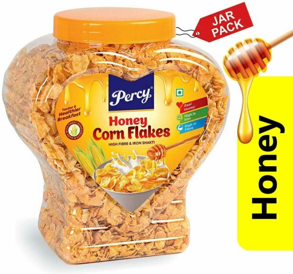 Percy Breakfast Cereal, Honey Corn Flakes [High Iron and Fibre, Zero ...