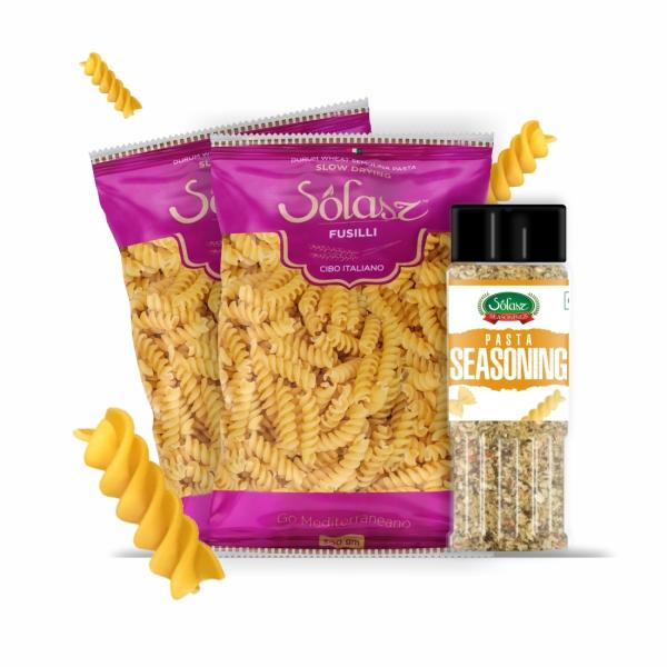 Solasz Fusilli Pasta with Seasoning aditionally Slow Dried Pasta for ...