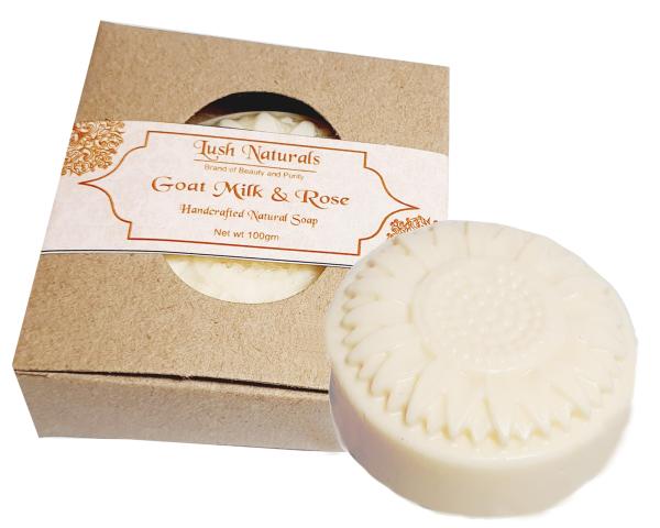 Lush Naturals Goat Milk & Rose Handmade Soap - JioMart