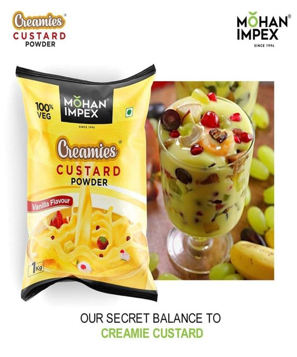 Mohan Impex Creamies Custard Powder Vanilla Flavour, 1 kg (Pack of 1 ...