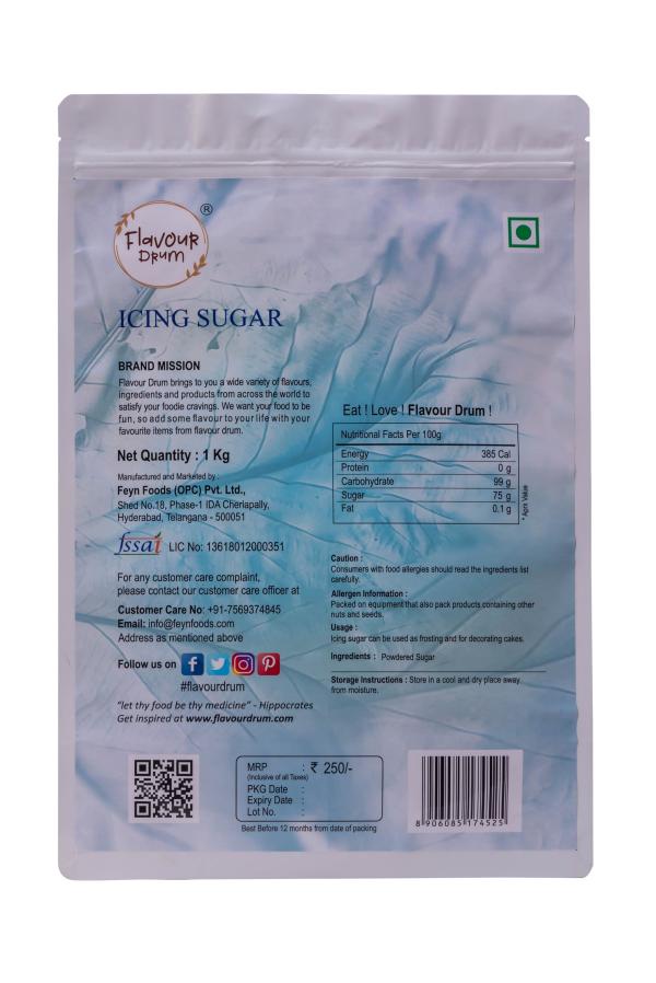 Flavour Drum Icing Sugar, 1 Kg - JioMart
