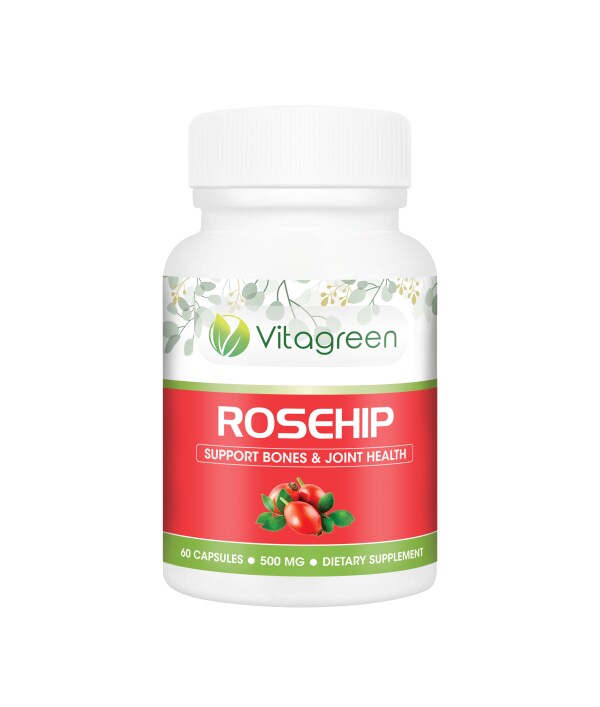 VitaGreen ROSEHIP Capsules For Support Bones & Joint Health, Pure ...