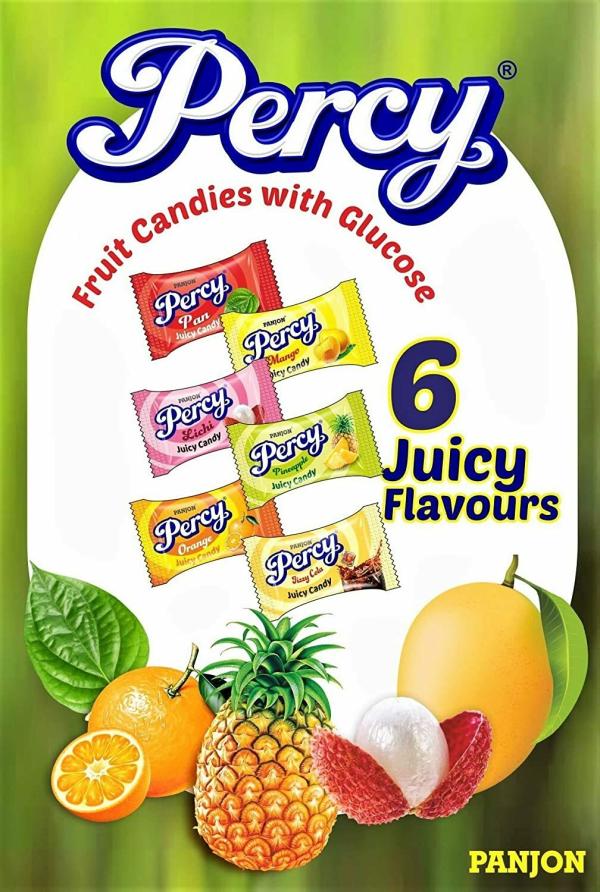 Percy 2 in 1 Toffee, Orange & Lemon Candy Chocolate, Jar, 875g - JioMart