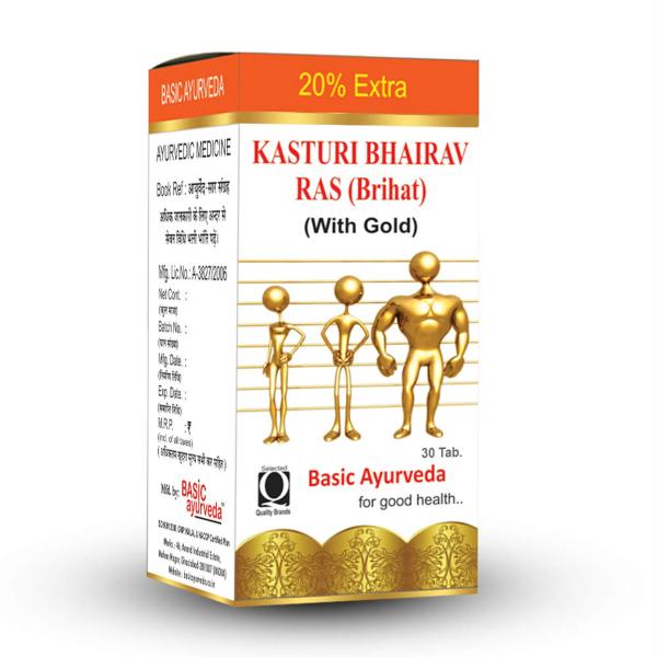 Basic Ayurveda Brihat Kasturi Bhairav Ras 30 Tablets - JioMart