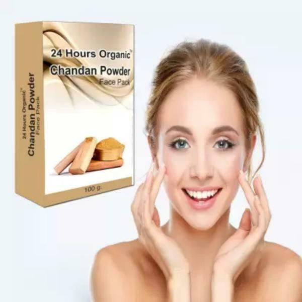 24 Hours Organic Chandan Powder With Rose Face Wash 100ML (2 Items in ...