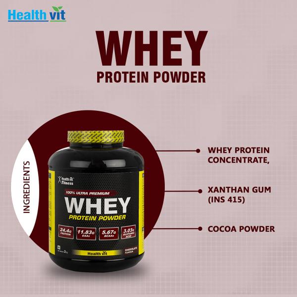 Healthvit Fitness 100% Ultra Premium Whey Protein (Chocolate Flavor,4 ...
