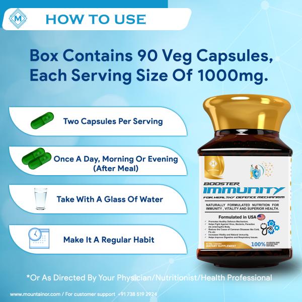 MOUNTAINOR Ultimate Immunity Booster For Defence Mechanism 90 Veg ...