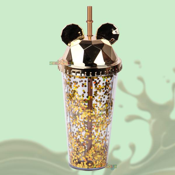 Zest 4 Toyz Sipper Glass with Straw for All Kinds of Drinks Glitter ...