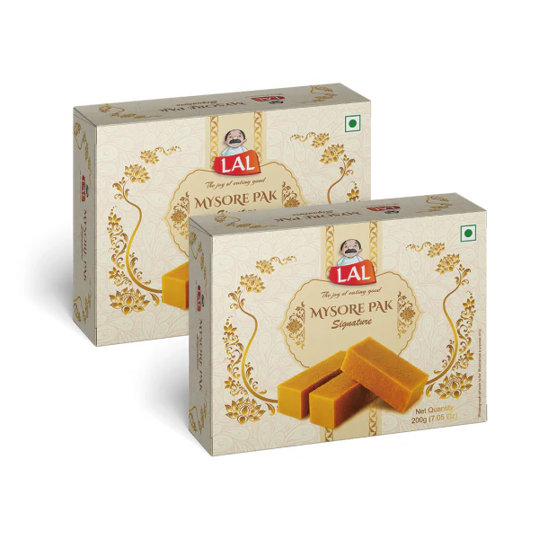 Lal Sweets Mysore Pak Premium 200g Pack Of 2 || Made With Pure Desi ...