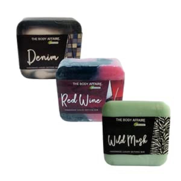 FORGANIK Body Affaire Handmade Bath Combo of 3 Soap Denim Soap | Red ...