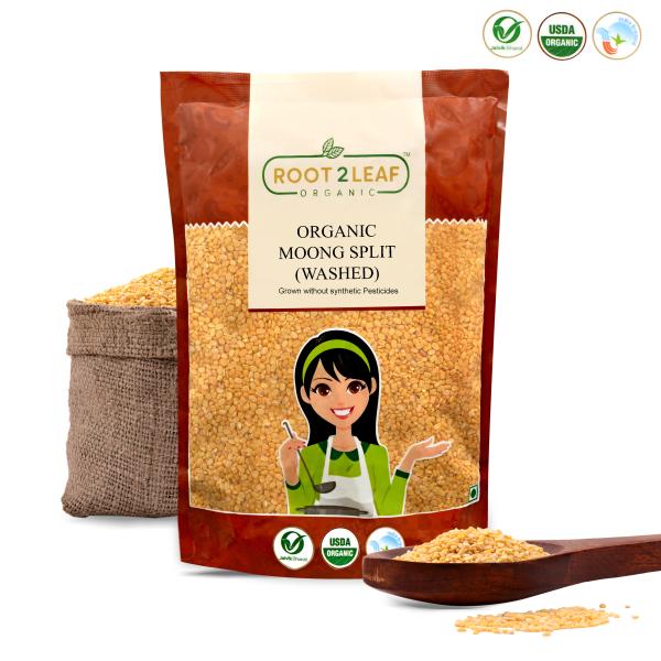 Root2leaf Organic Moong Dal Yellow/ Washed 1 kg - JioMart