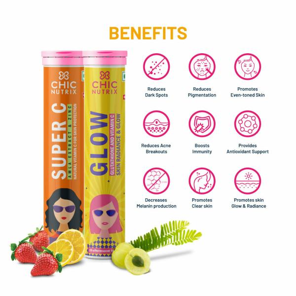 Chicnutrix Complete Skin Nutrition Formula - Glutathione & Vitamin C ...