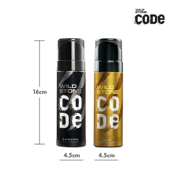 Wild Stone CODE Chrome & Gold No Gas Long Lasting Body Perfume Combo ...