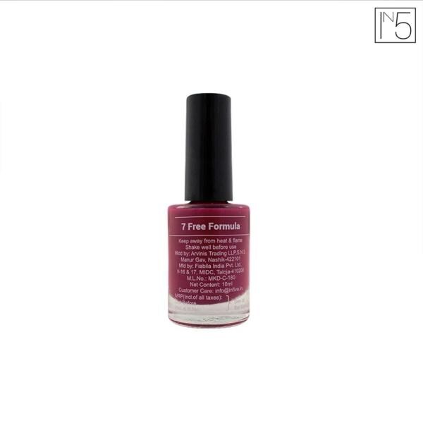 IN5 Chemical and Cruelty Free Berry Rush 3D Shine Nail Polish with ...