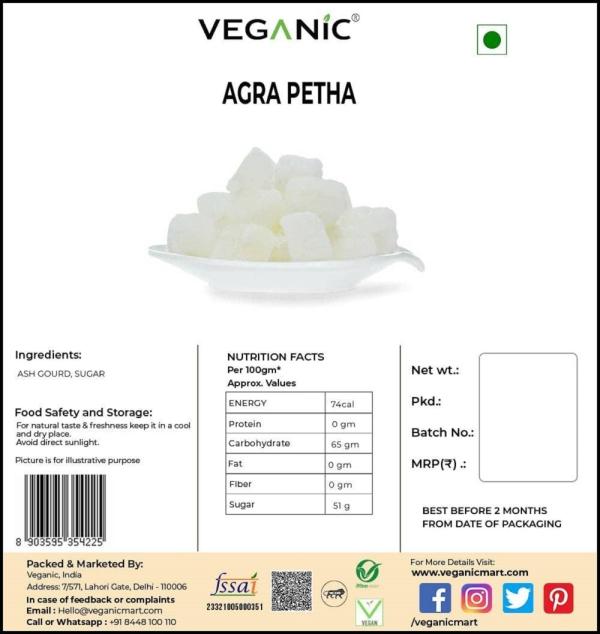 Veganic Indian Sweet Dry Agra Petha | Aagra Famous Sweets | Mithai ...