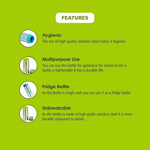 double Wall steel 750 ml, 1 pc, Blue Stainless Steel Booster Bottle for ...