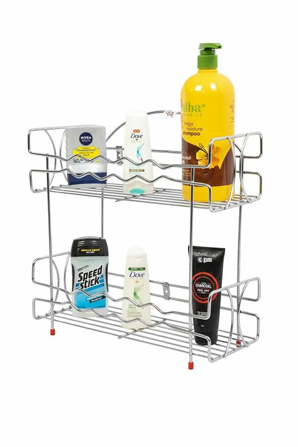 Devashree Stainless Steel 2-Tier Kitchen Rack/Spice Shelf/Kitchen ...