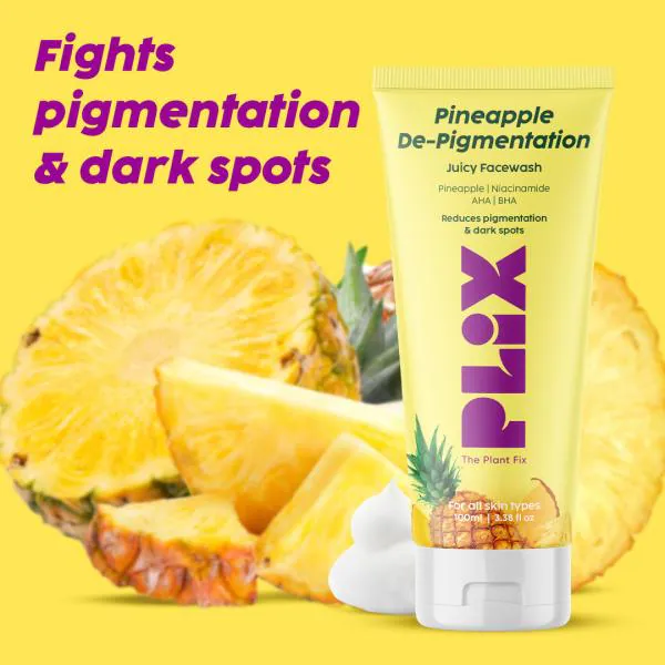 Plix 5% Pineapple Foaming Facewash For Depigmentation & Even Toned ...
