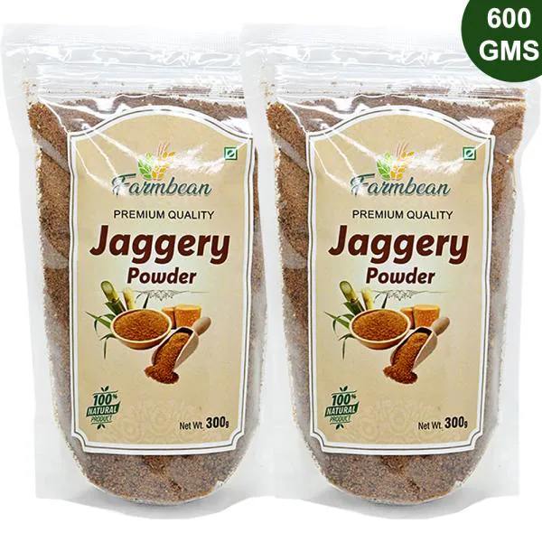 Farmbean Jaggery Powder 600Gms|Nattu Sakkarai|Bellam|Gur Powder|Gud ...