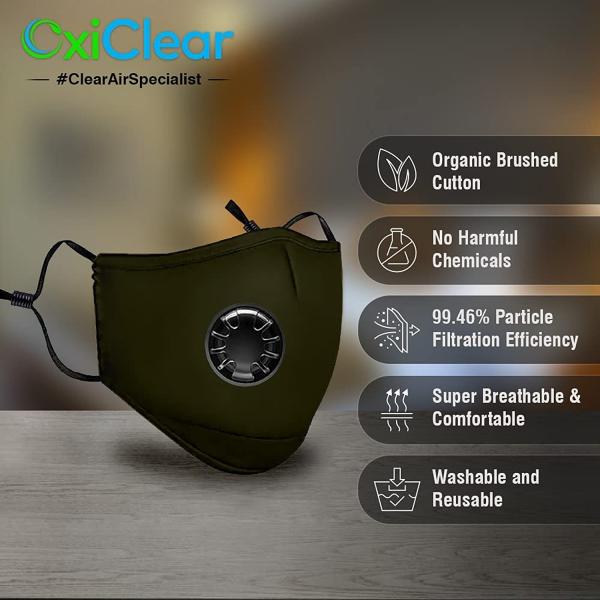 OxiClear N99 Anti Pollution Face Mask with 4 Activated Carbon Filters ...