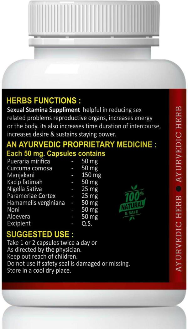 Natural Sexual Stamina Suppliment, 60 capsules - JioMart