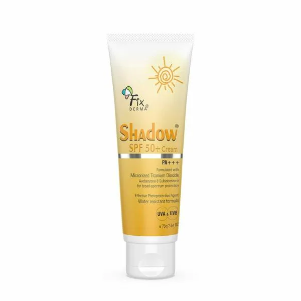 Fixderma Shadow Sunscreen SPF 50+ Cream For Dry Skin, Broad Spectrum UV ...