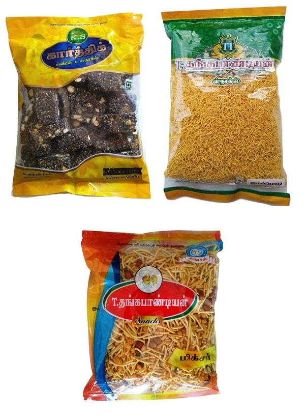 Thangapandiyan Big Mixture, Omapodi, Ellu Mittai - JioMart