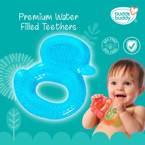 Buddsbuddy BPA Free Multi Texture Single Color Water Filled Teether ...