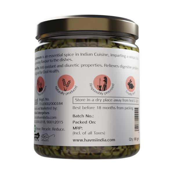 Havmi Whole Cardamom Pods 100% Organic Eco Friendly Hand Sorted Aroma ...