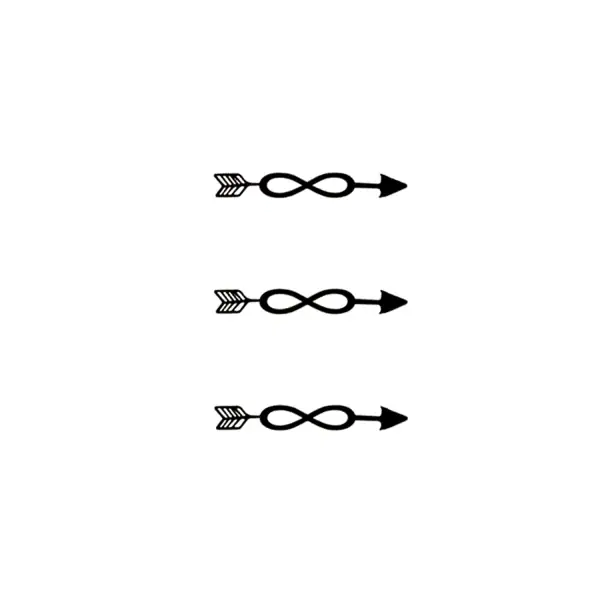 SIMPLY INKED New Infinity Arrow Temporary Tattoo, Designer Tattoo for ...
