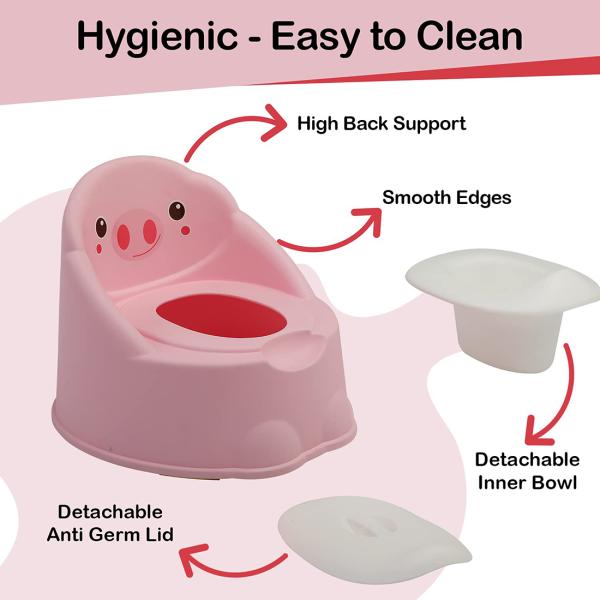 Luvlap Pink Wee Piggy Potty Training Seat - JioMart