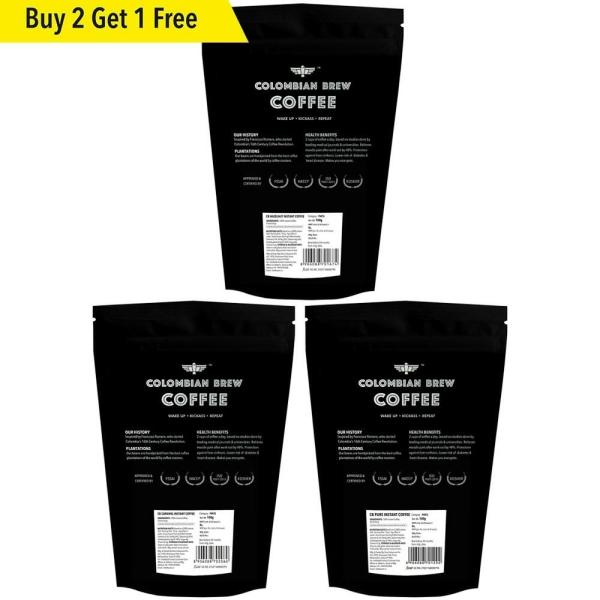 Colombian Brew Coffee Powder Pure Instant 100g, Hazelnut Instant 100g ...