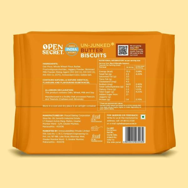 Open Secret Unjunked Butter Biscuits - Pack of 2 - JioMart