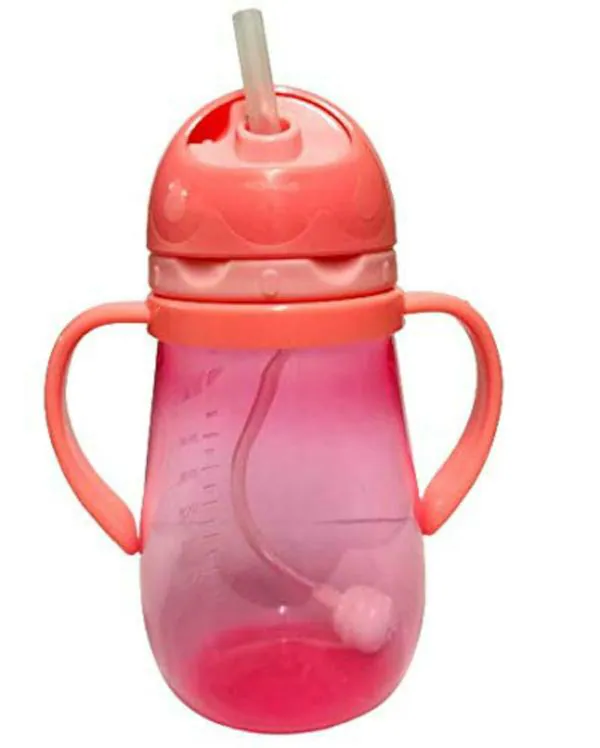 Nabhya Pink Plastic Flask Bottle 350 Milliliters (Pack of 2) - JioMart